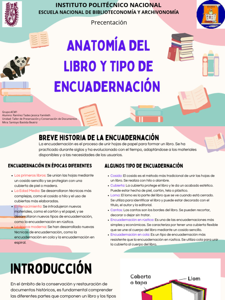 Anatomía Del Libro | PDF | Encuadernación | Libros