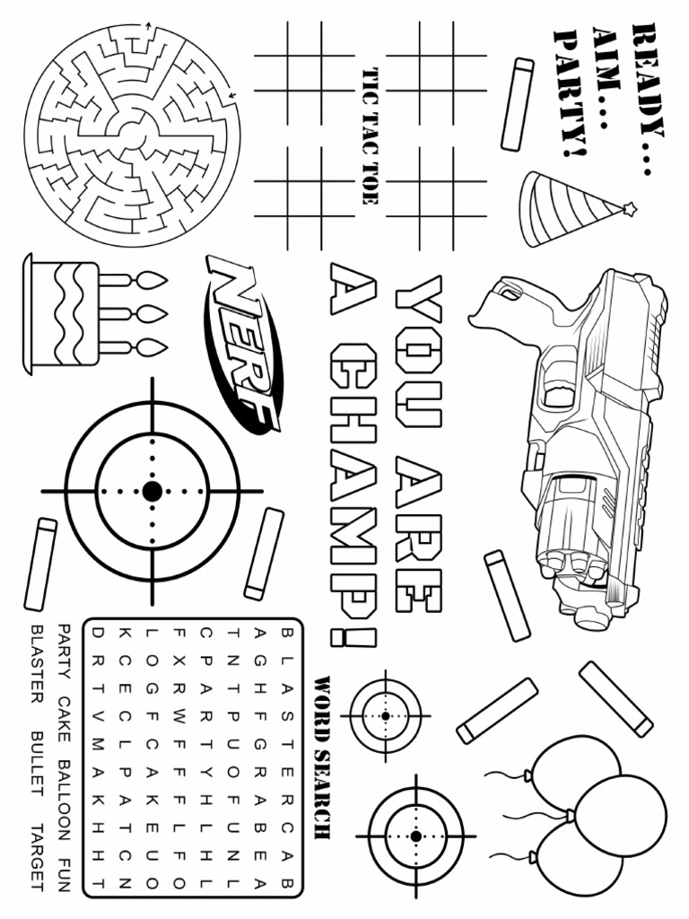 Nerf Activity Page | PDF