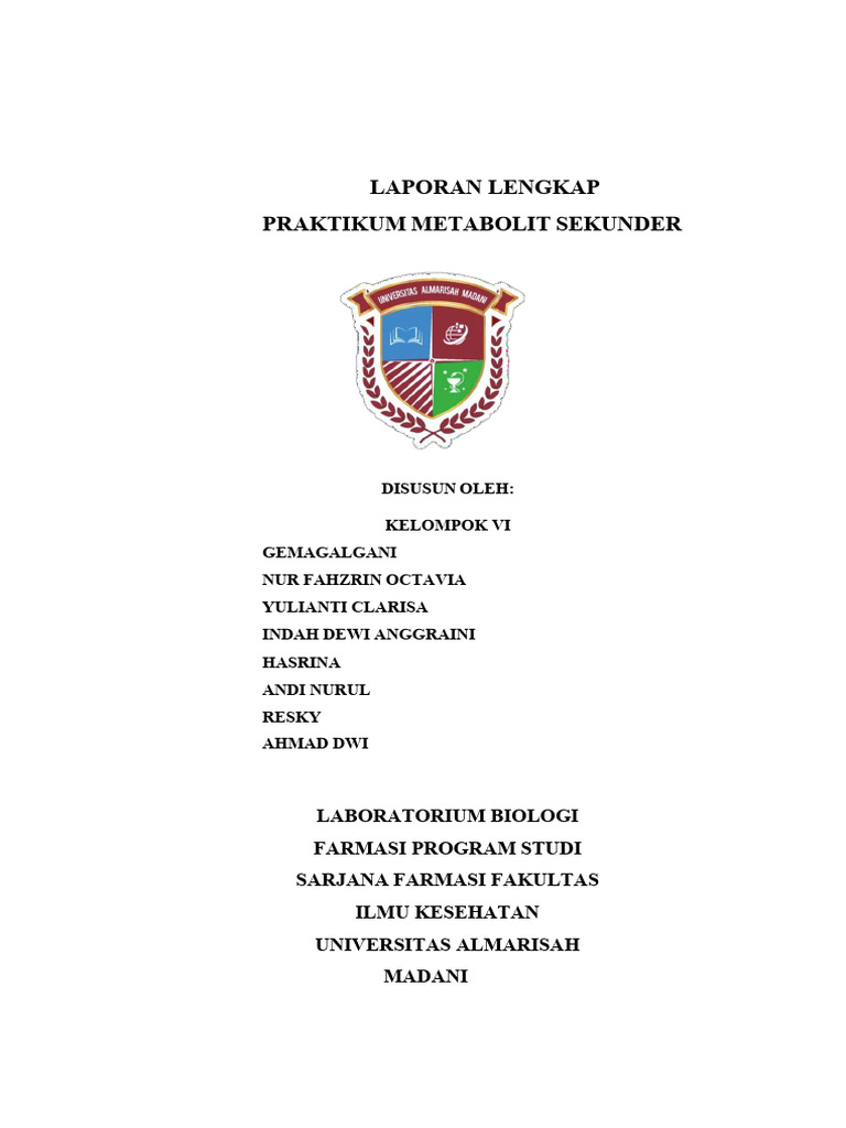 Laporan Lengkap Praktikum Metabolit Sekunder - Isolasi Senyawa KLT - KLP 6 | PDF