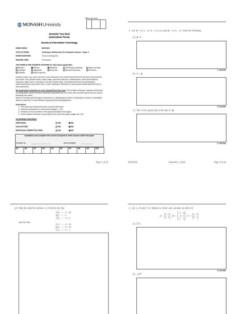 Math 2106 Part 2 | PDF | Integral | Derivative