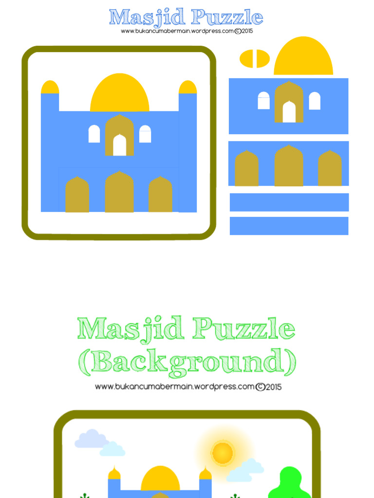 Masjid Jigsaw Puzzle Worksheets | PDF