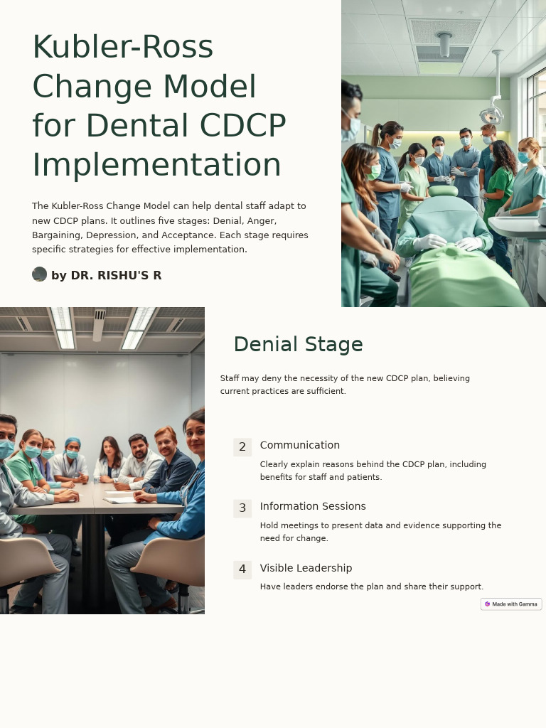 Kubler Ross Change Model For Dental CDCP Implementation | PDF ...