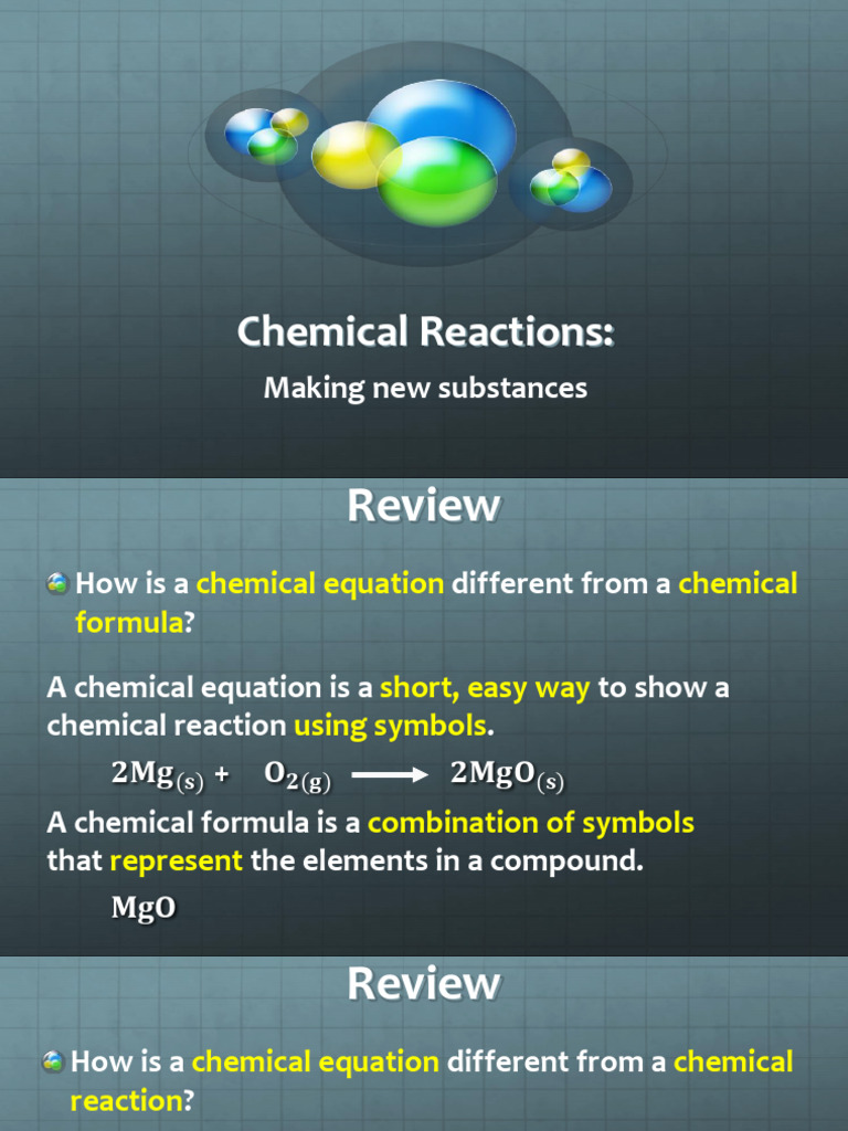 Types of Chemical Reactions Explained | PDF | Chemical Reactions ...