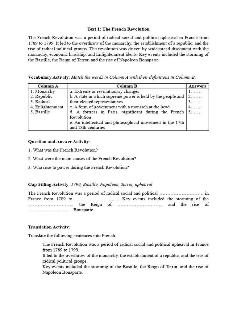 Key Historical Events Overview | PDF | World War I | French Revolution