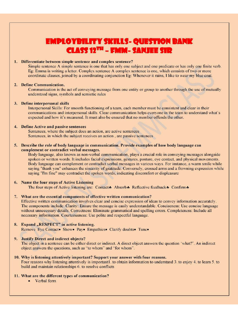 Compile Folder of Employbility Skills - Theory - 1 | PDF