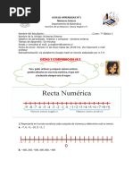 Guia de Ejercicios de Numeros Enteros en La Recta Numerica | PDF ...