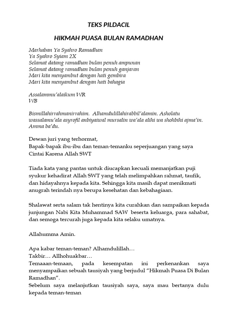 Teks Pildacil New Kia | PDF