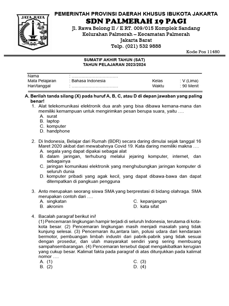 SAT B.Indo KLS 5 SMT 2 (Ready) | PDF