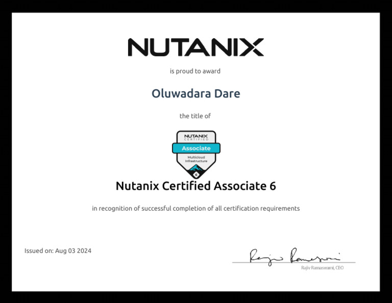 Nutanix Certified Associate Certification | PDF