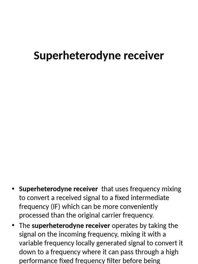 BE 4 SEM EL AC Superheterodyne - Receiver YOGESH - PATIDAR | PDF | Sound Technology | Broadcasting