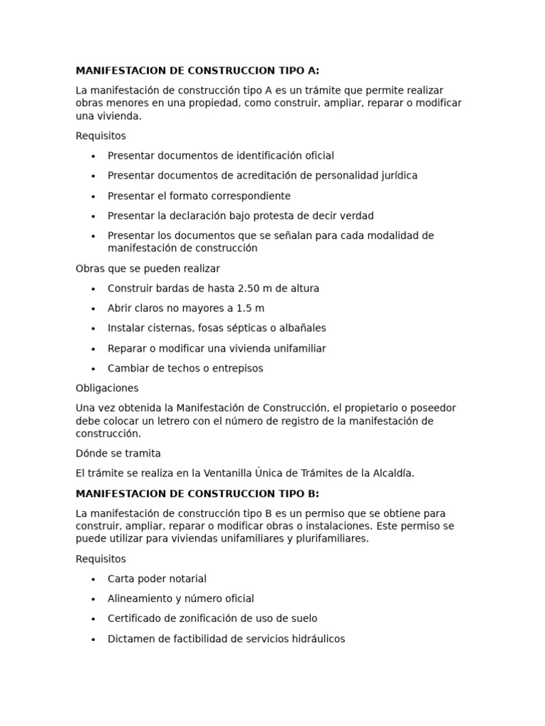 Tipos de Construccion A, B, C | PDF