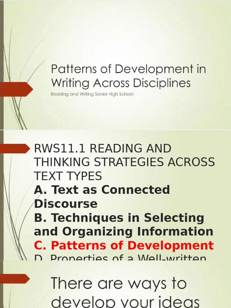 Patterns of Development | PDF