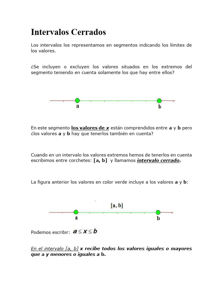 Intervalos Cerrados | PDF