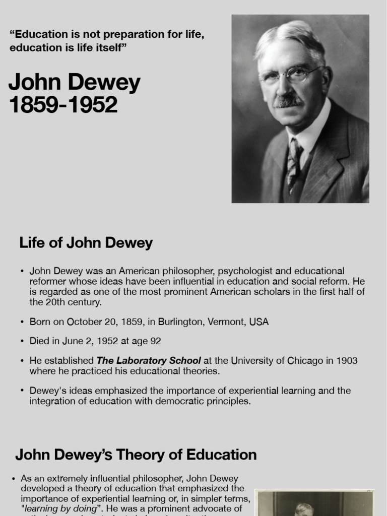John Dewey in ECE Foundations | PDF | John Dewey | Learning