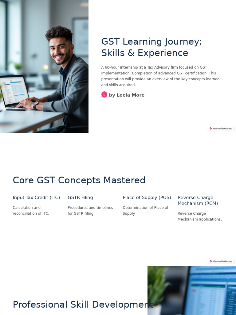 GST Learning Journey Skills and Experience | PDF