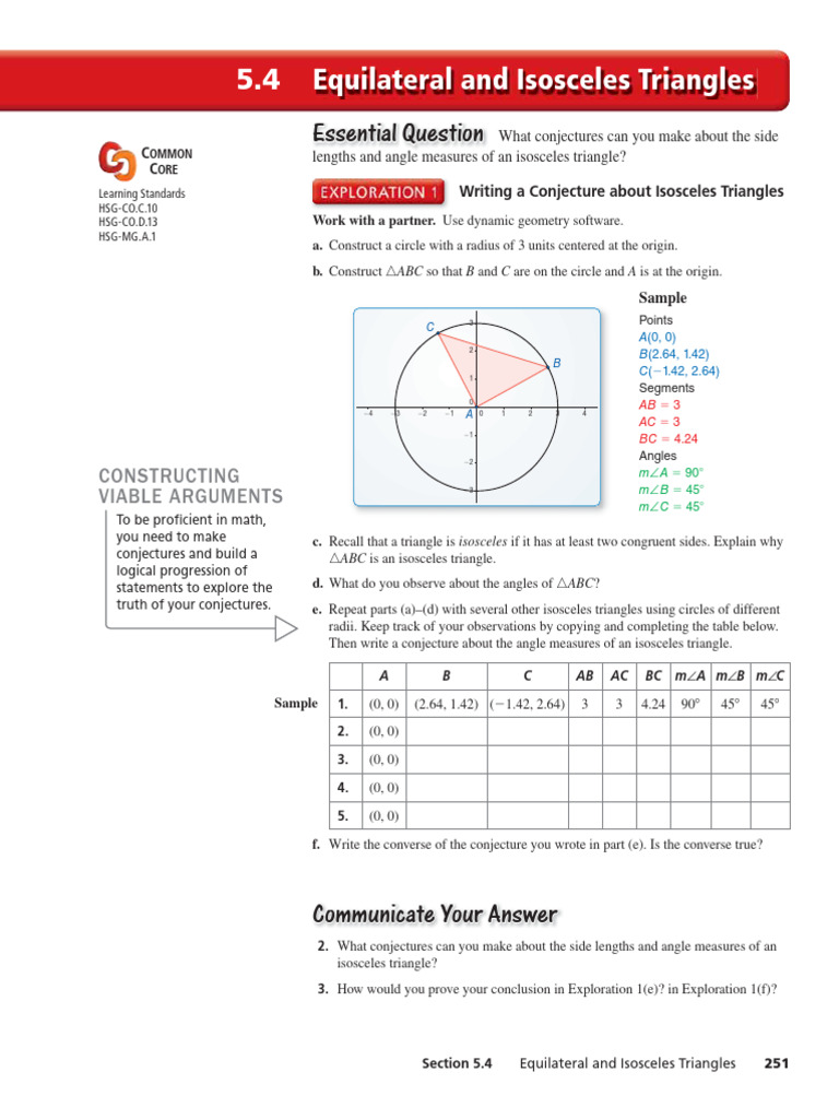 Isosceles Triangle Conjectures and Theorems | PDF | Triangle | Sphere
