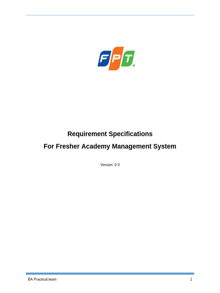 FAMS - PracticalBA2 - Requirement Specifications | PDF | Data Model ...