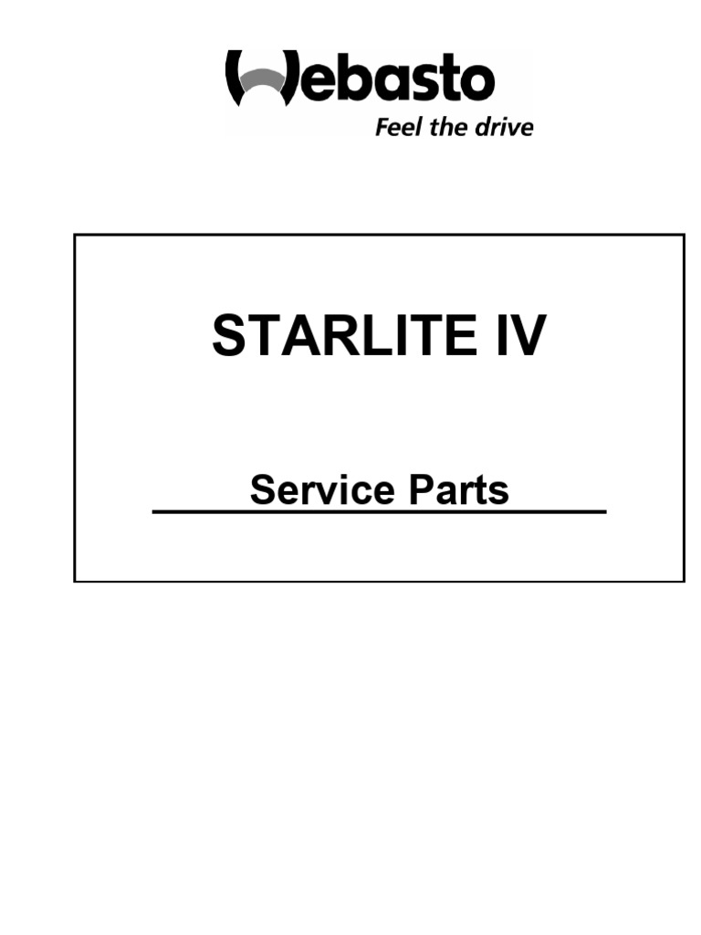 Webasto Starlight IV Parts | PDF