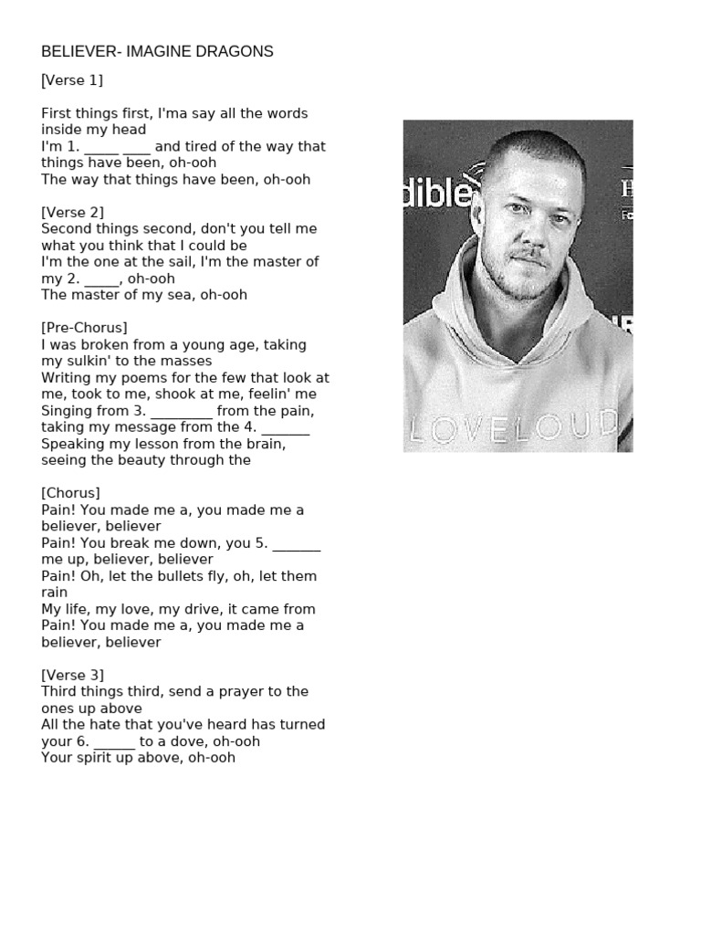 Imagine Dragons - Believer Lyrics Analysis | PDF