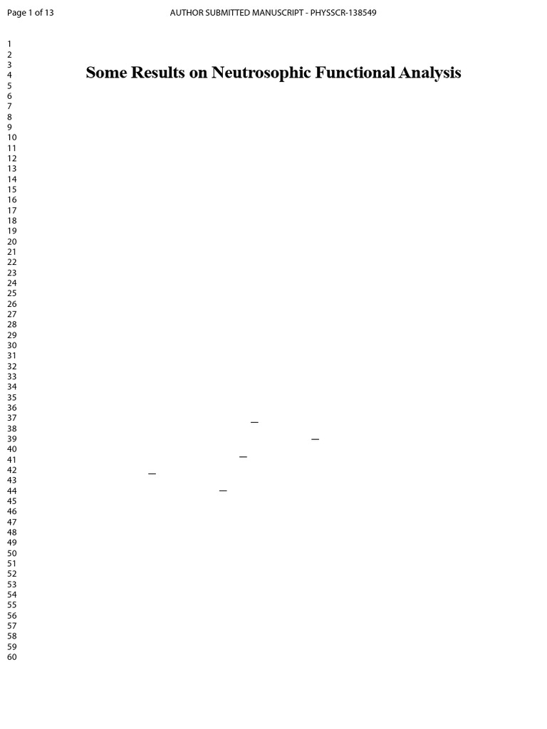 PHYSSCR-138549_Proof_hi | PDF | Functional Analysis | Mathematics