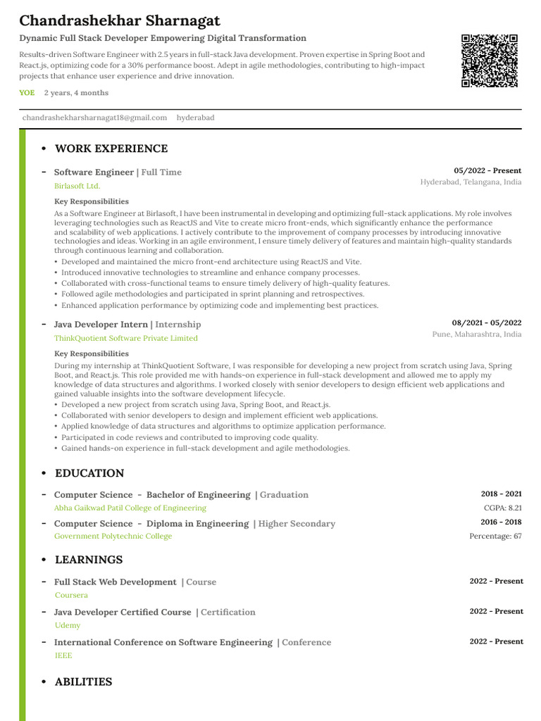 chandrashekhar-sharnagat_Profile_resume | PDF | Software | Java (Programming Language)
