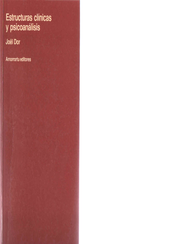 Joël Dor. Estructuras Clínicas y Psicoanálisis | PDF