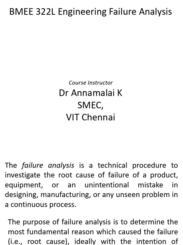 Engineering Failure Analysis Course | PDF