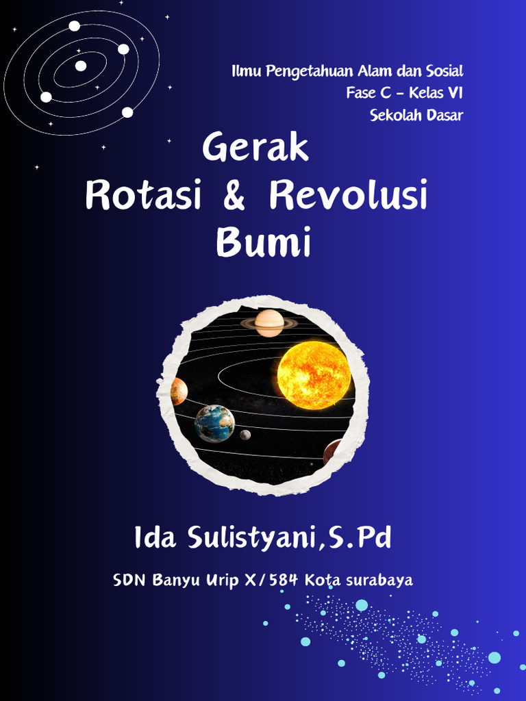 Gerak Rotasi dan Revolusi Bumi SD VI | PDF