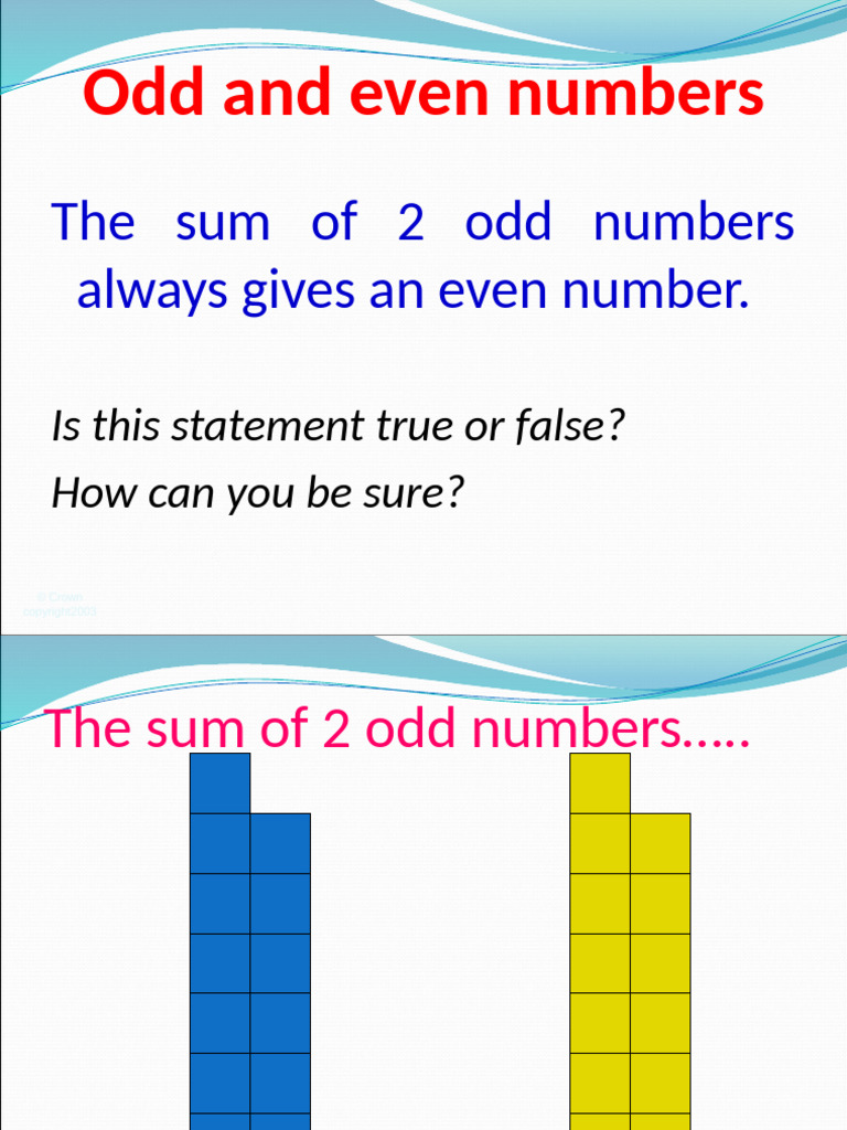 Add and Subtract Odd - Even Numbers | PDF