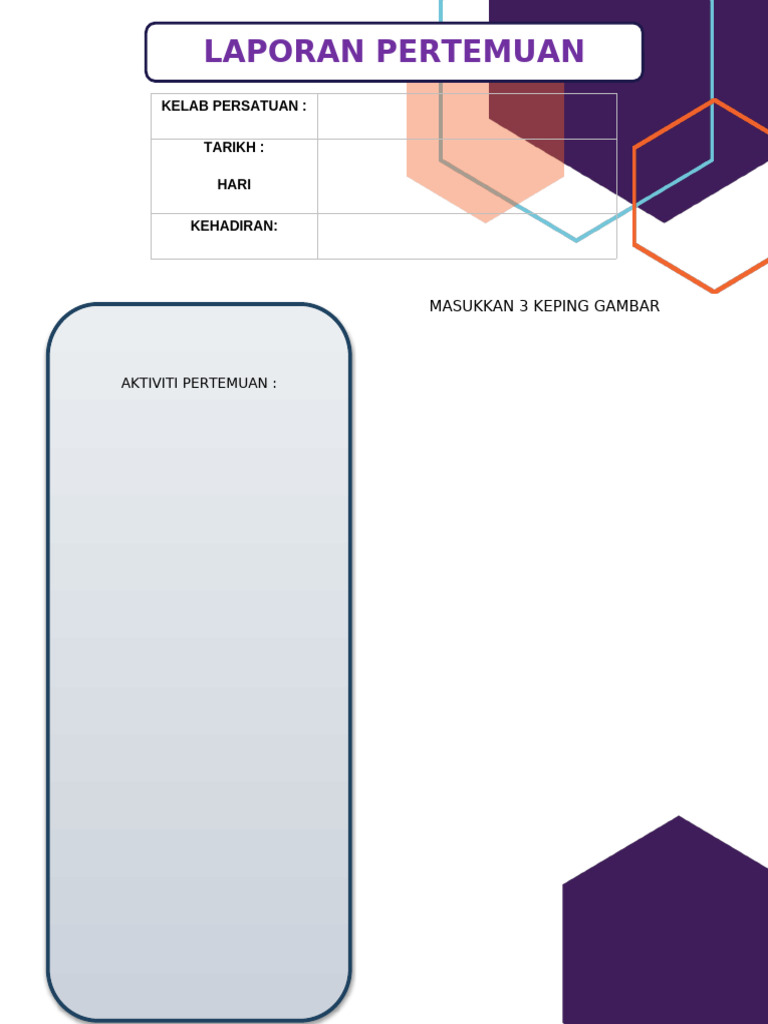 Template Laporan Kelab | PDF