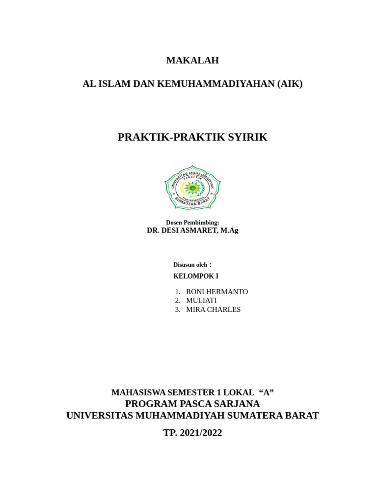 Makalah AIK | PDF