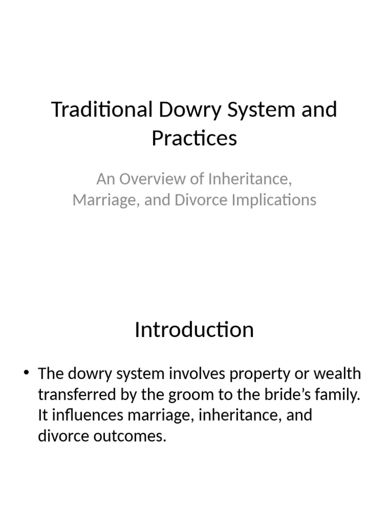 Overview of the Dowry System | PDF