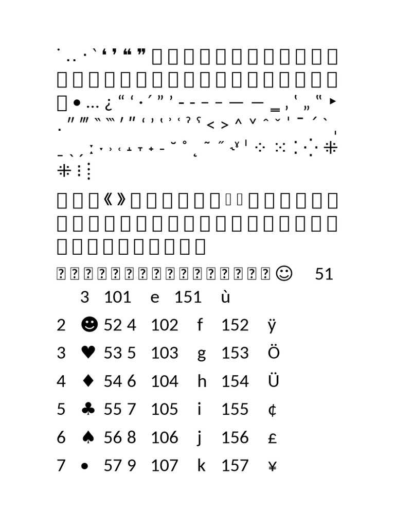 Simbolos Letras y Numeros | PDF