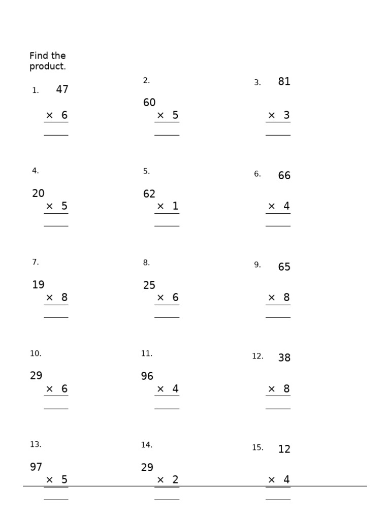 Grade 3 Multiply | PDF