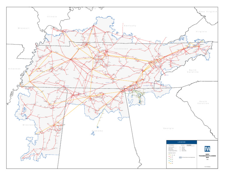TVA Service Area and Transmission Map | PDF