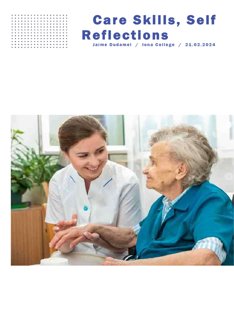Care Skills: Self-Reflection on Elderly Assistance | PDF | Hand Washing ...