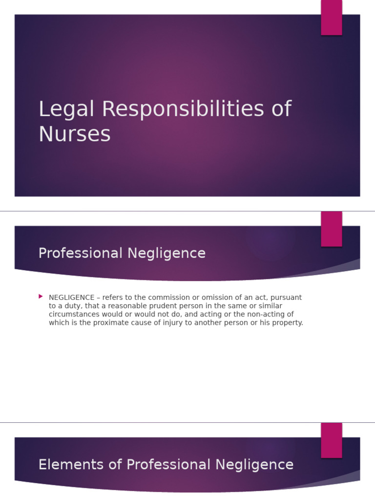 Nurses' Legal Responsibilities Explained | PDF | Overtime | Informed ...