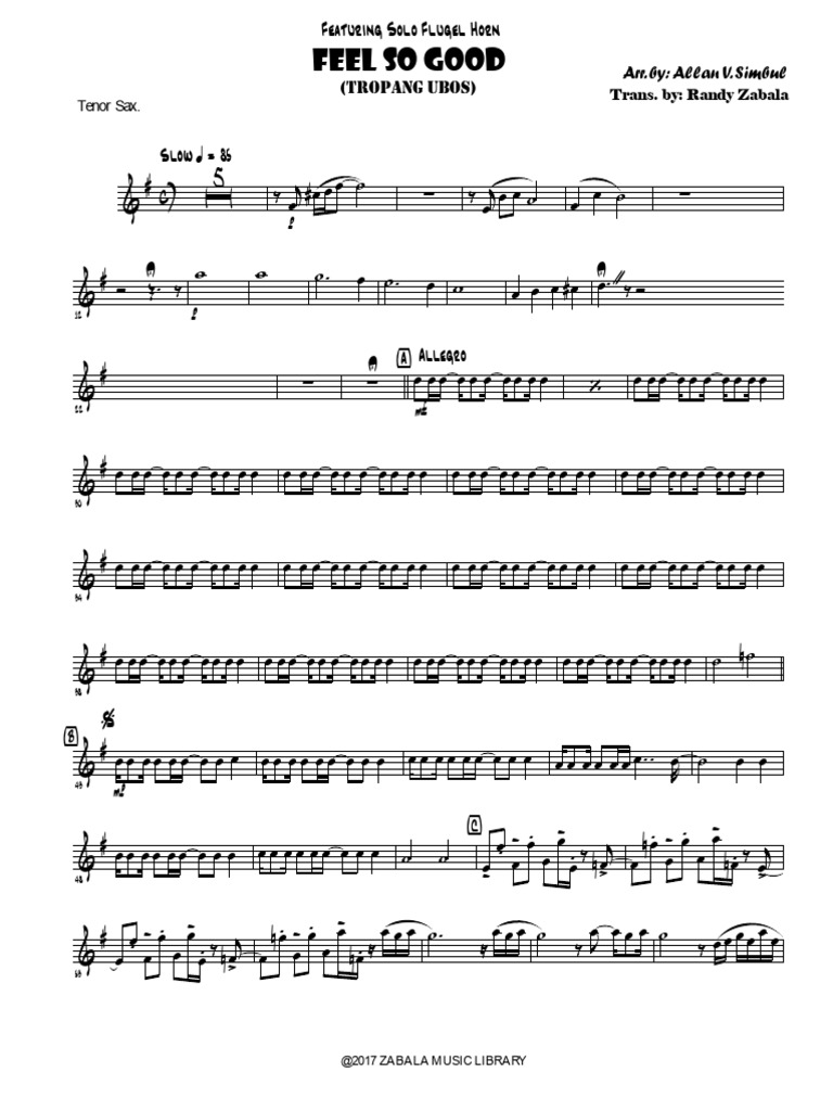 Feel So Good - Tenor Sax. | PDF