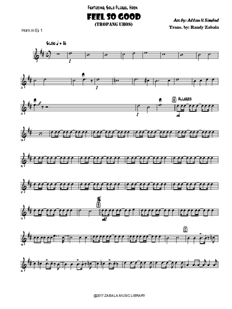 Feel So Good - Horn in Eb 1 | PDF