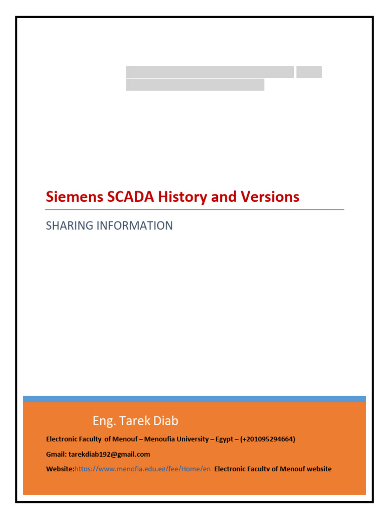 Siemens SCADA History and Versions | PDF | Scada | Automation