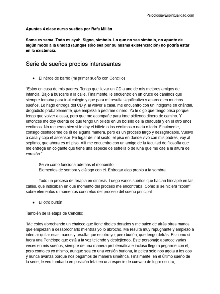 4 Clase Curso Suenos | PDF | Sueño | Conceptos psicologicos