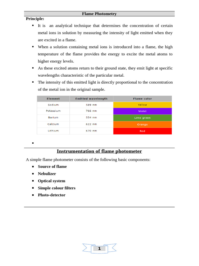 Flame Photometry - 18 Jan 2025 | PDF | Emission Spectrum ...