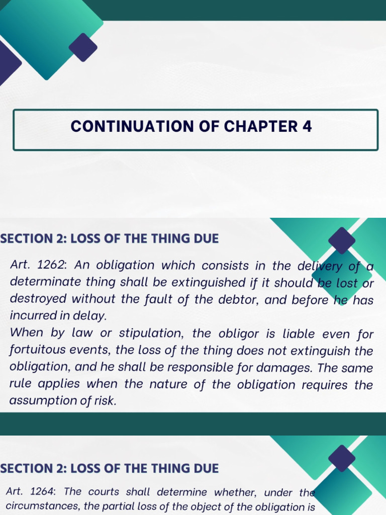 Chap 4 Cont... Extinguishment of Obligation | PDF