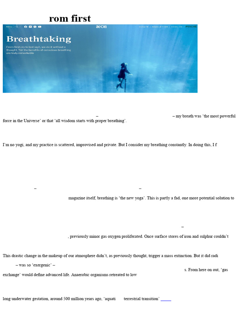 Do hold your breath | PDF | Lung | Breathing