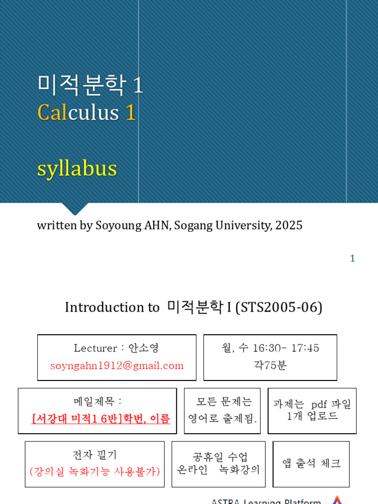 Cal1 Syllabus06 2025 | PDF