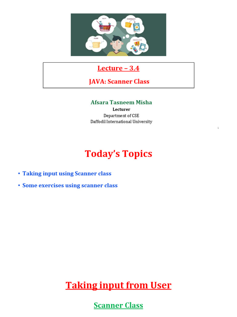 Lecture - 3.4-Scanner Class | PDF