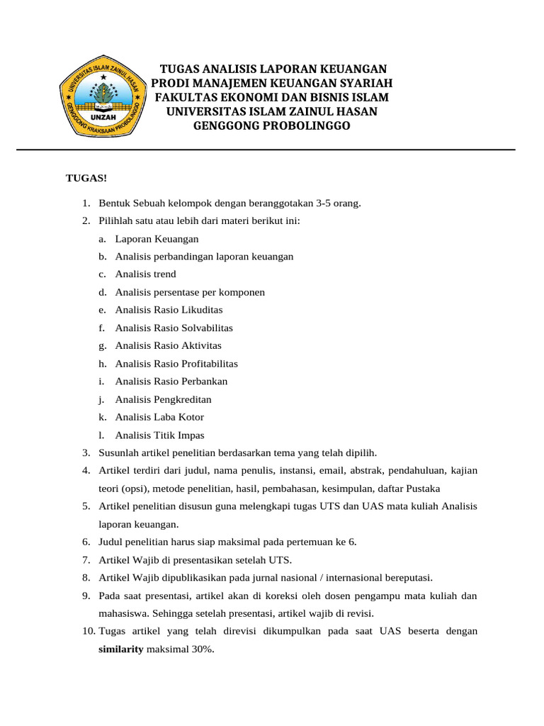 Analisis Laporan Keuangan MKS VI B | PDF