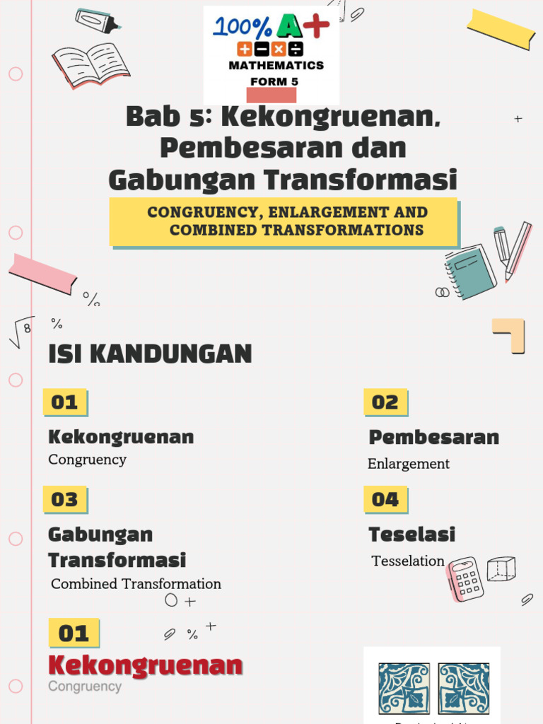 5 Kekongruenan Pembesaran Dan Gabungan Transformasi Pelajar | PDF