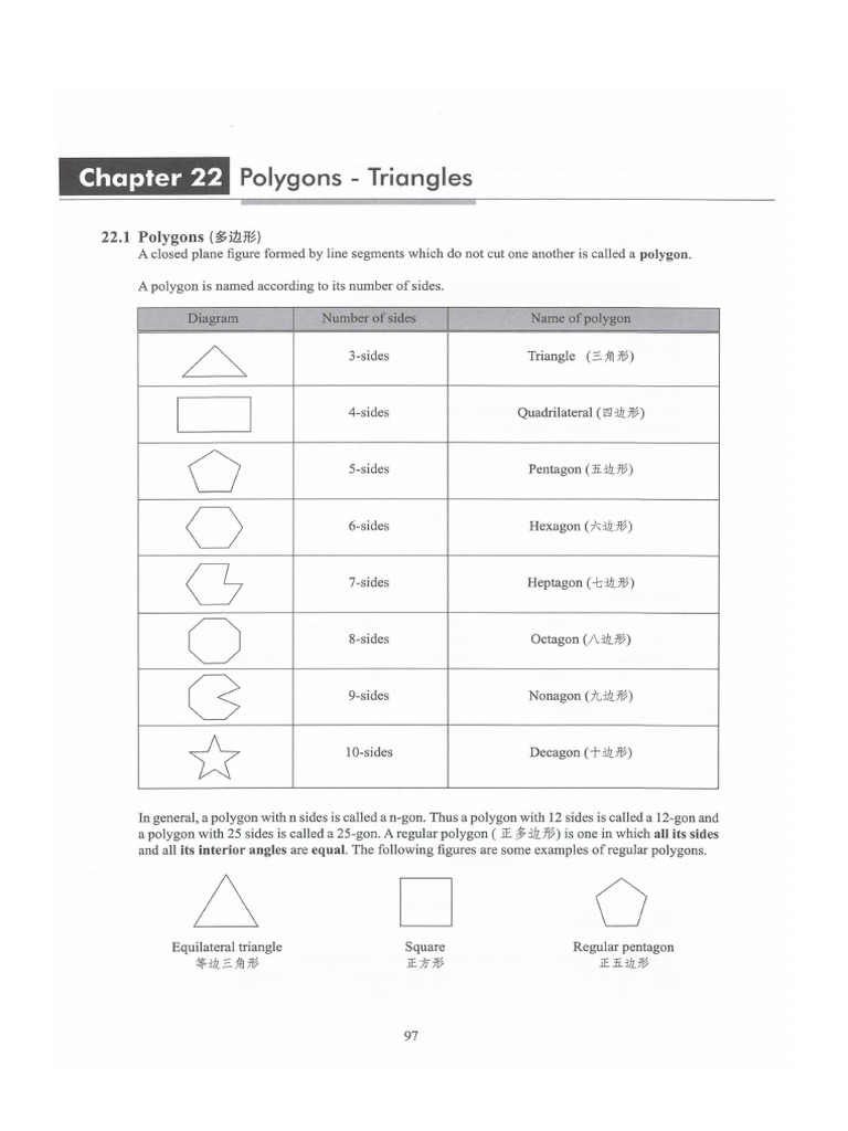Open Chapter 22 Polygons-Triangles 3 | PDF