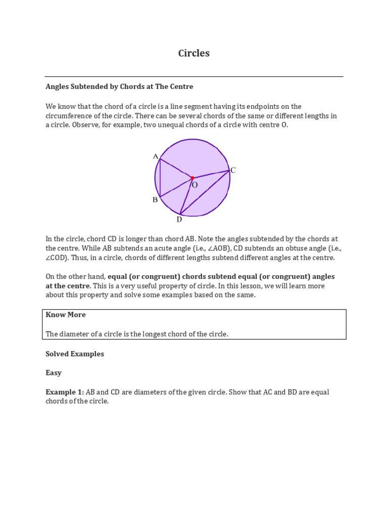 Chords and Angles in Circles | PDF | Circle | Angle